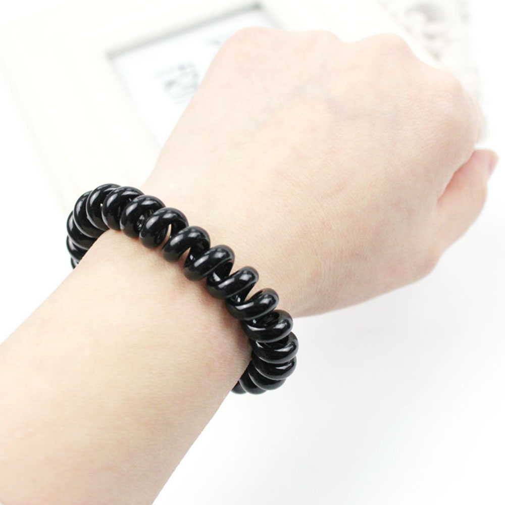 POOM | 블랙 스프링 머리끈 10p세트 자국없는 고무줄