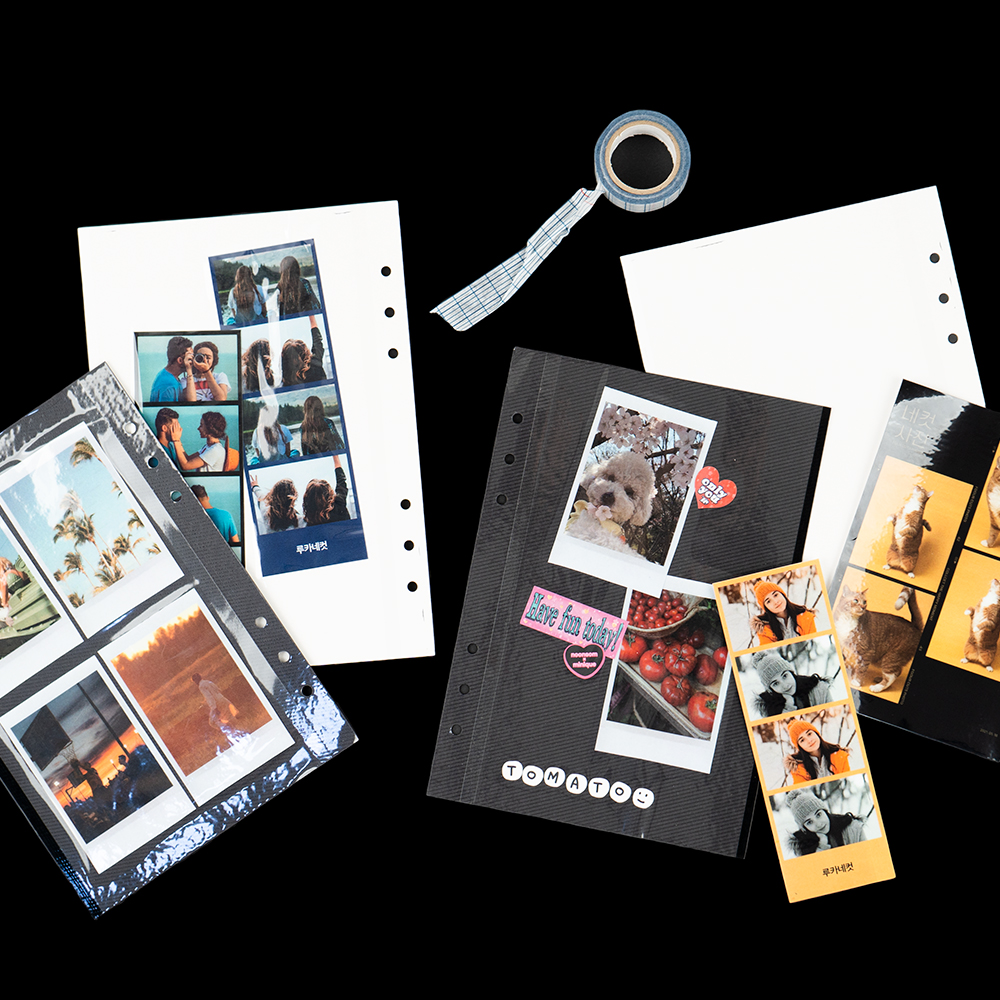 POOM | 루카랩 A5 6공 접착식 앨범 양면 리필속지 10매 세트