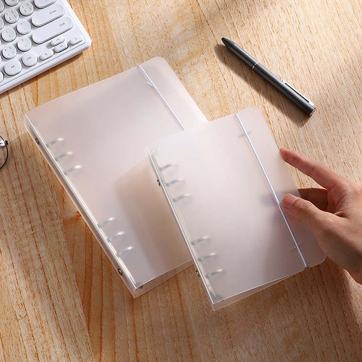 POOM | [호사] 심플 스크랩 A5 6공 반투명 바인더 커버