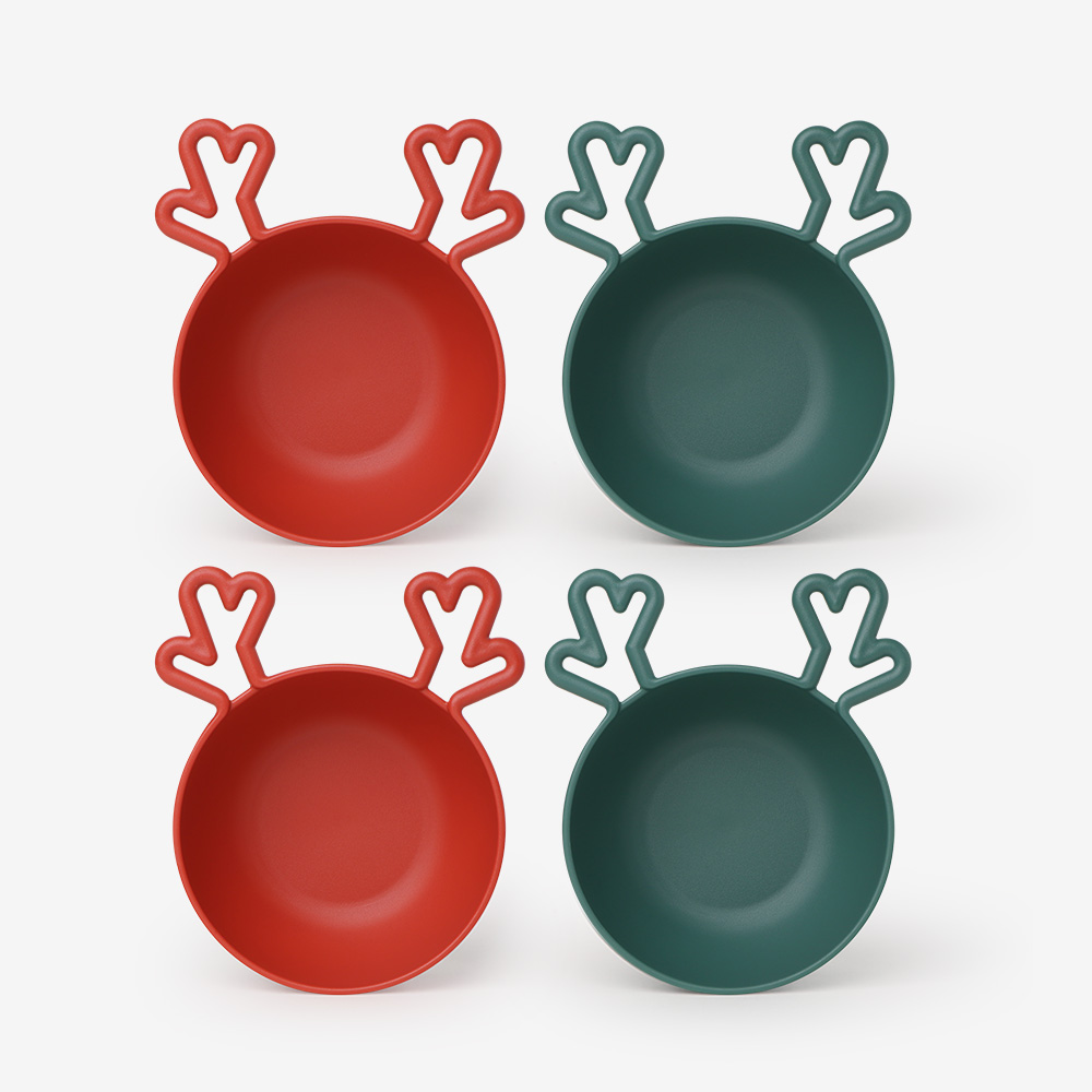 POOM | 애니멀 시리얼볼 4P 루돌프+ 래빗