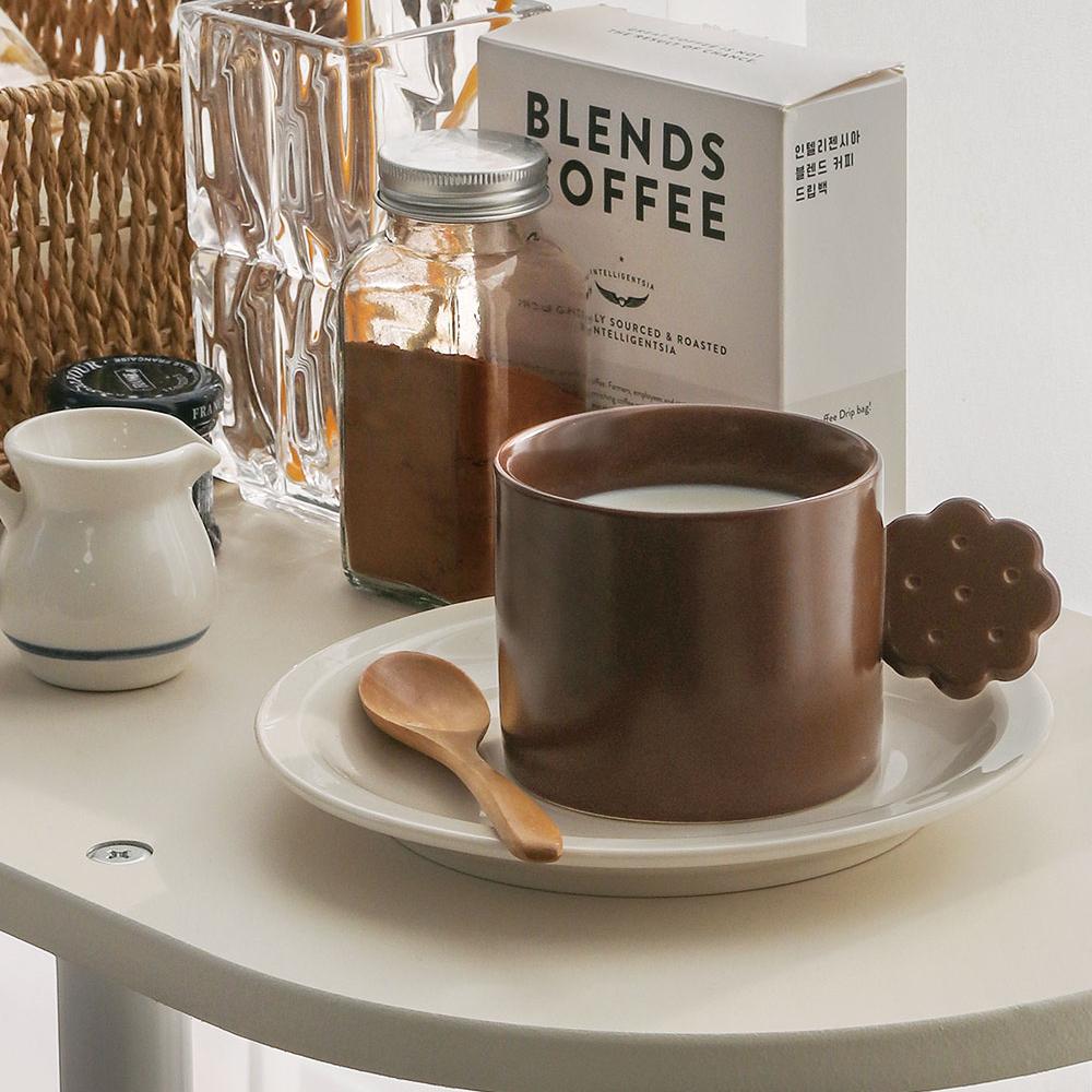 POOM | 예쁜 머그컵 쿠키 과자 머그 1p 홈카페 아메리카노