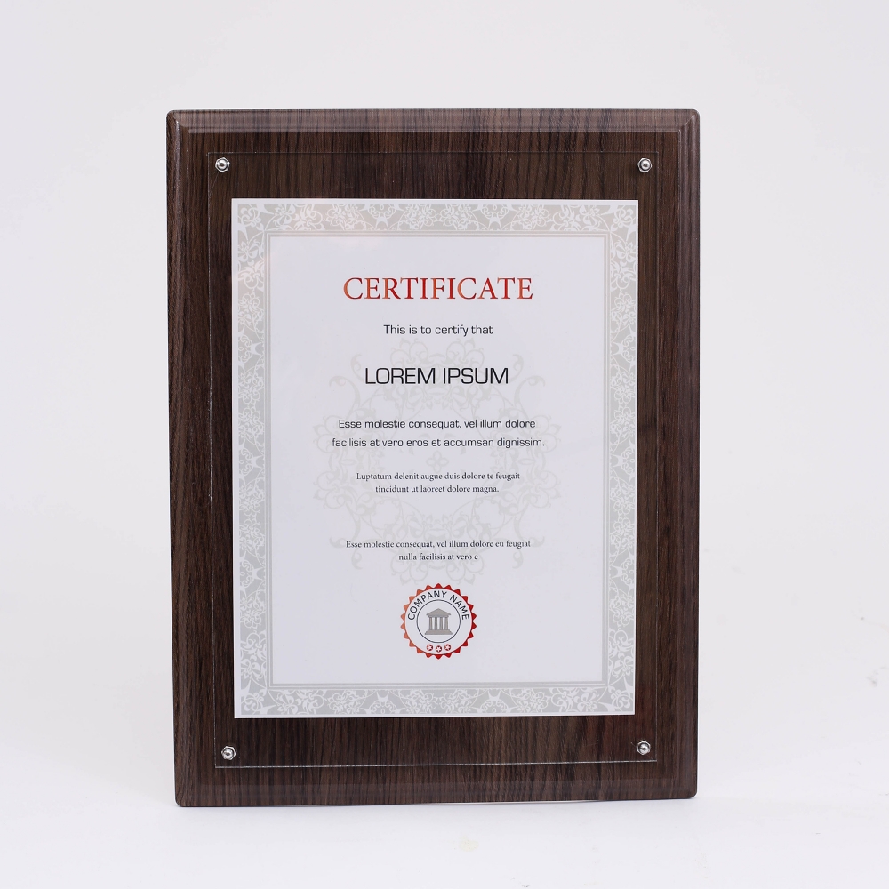 POOM | 클래식 허가증 상장 액자(A4/월넛)