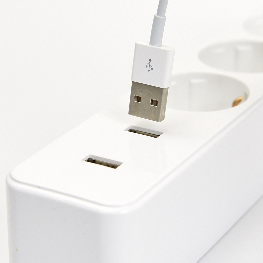 POOM | 3구 2포트 usb멀티탭 누전차단기 멀티콘센트 전선 고속충전기 (16A) 1.5M 3M