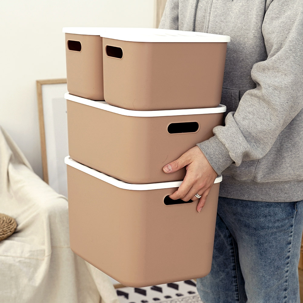 POOM | 아이엠 어텀 리빙박스 화이트커버 M 1P 수납정리함