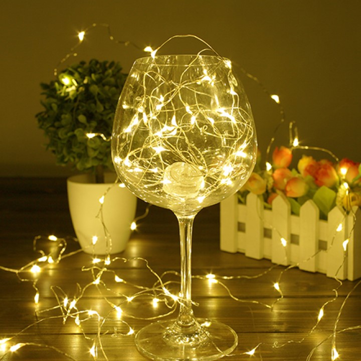 POOM | LED 와이어 줄 미니 꼬마 실 조명 트리 전구 (5M 50구)