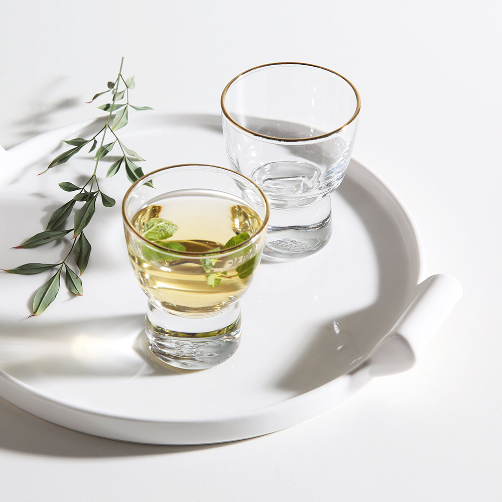 POOM | 제이테이블 쥬엘르 24K 골드림 소주잔2P세트