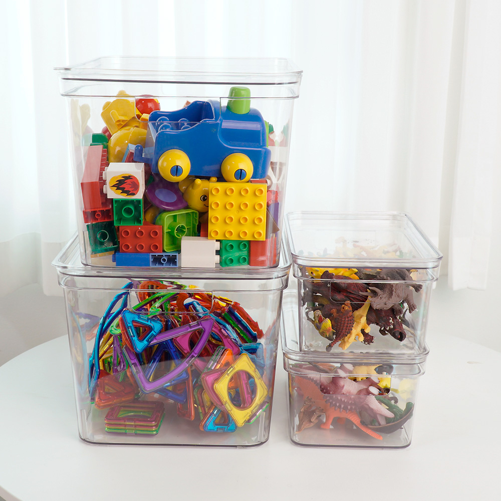 POOM | 다용도 투명 수납정리함 리빙박스 대사이즈