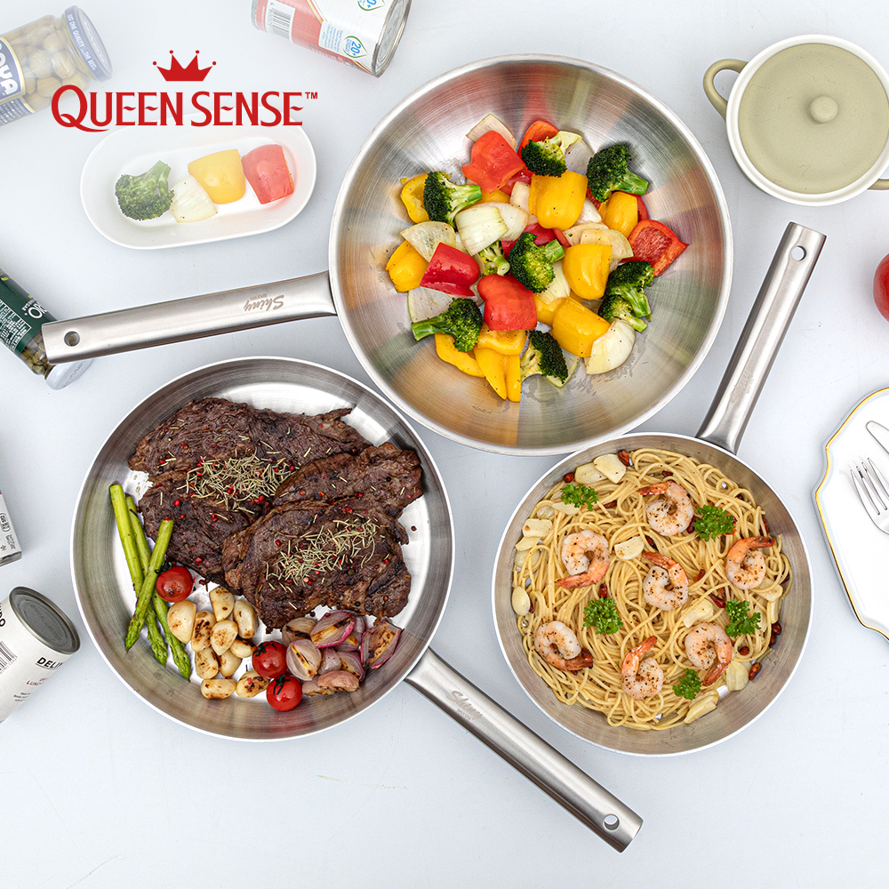 POOM | 퀸센스 샤이니 통5중 올스텐 인덕션 후라이팬 30cm