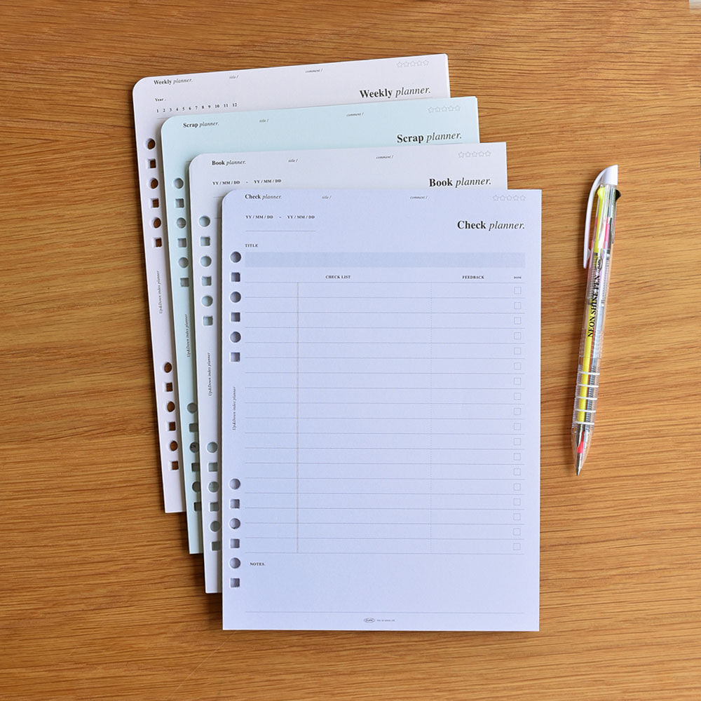 POOM | [플레픽] 업다운인덱스플래너A5 (6공 리필지)