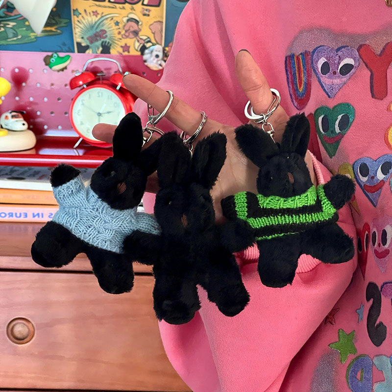 POOM | bookaz 블랙 래빗 토끼 키링