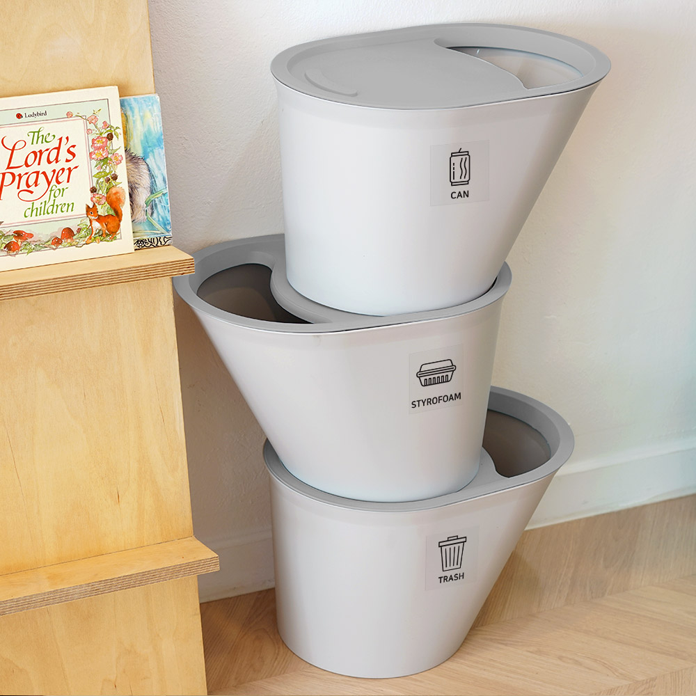 POOM | 에코빈 재활용 분리수거함 2P - 33L 휴지통