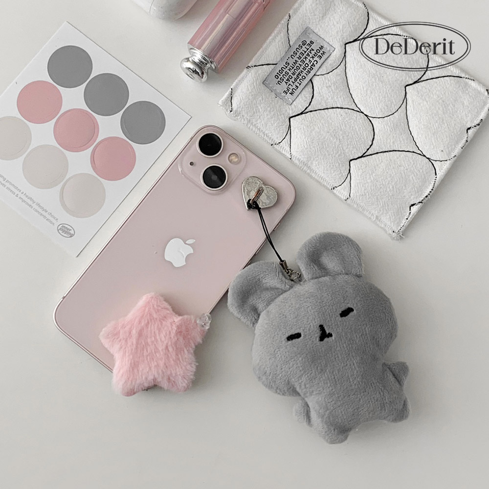 POOM | 귀여운 동물 무표정 토끼 별 폰줄 키링 폰스트랩