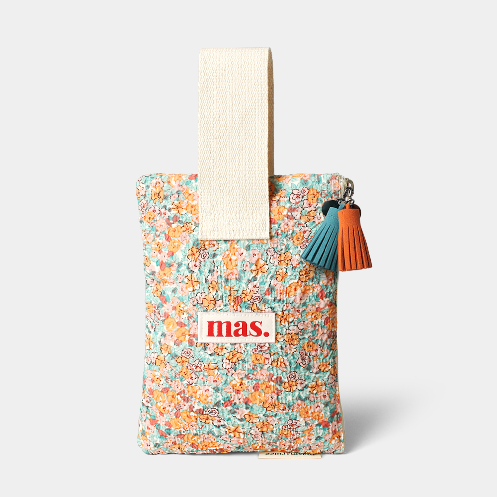 POOM | [미사용코드] Strap pouch _ 플로랄 오렌지민트
