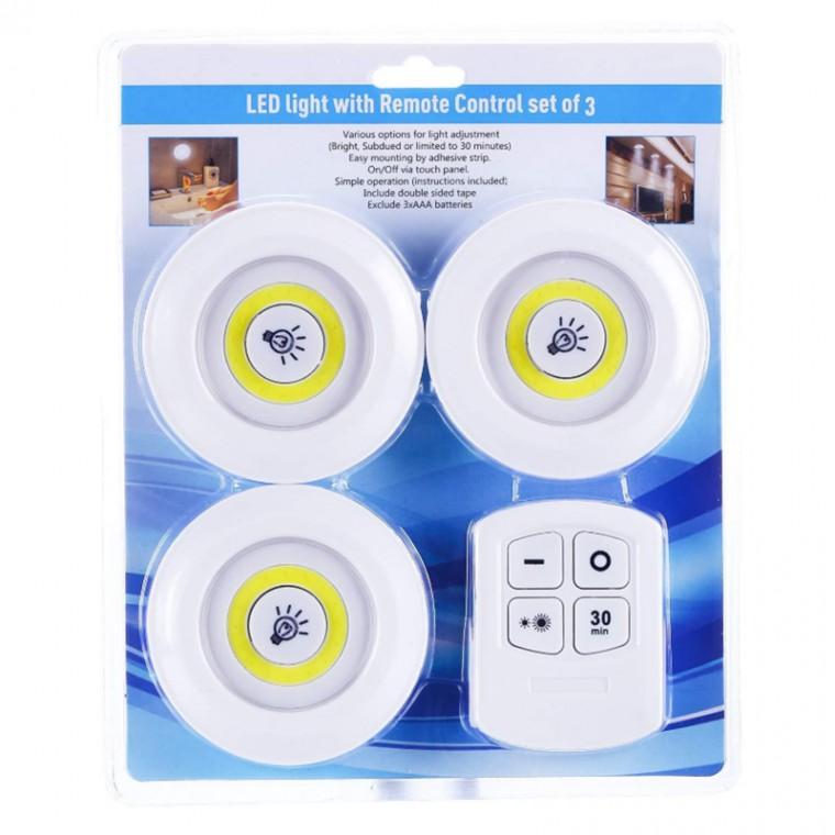 POOM | [KC인증] LED 무선 리모컨 취침등 무드등 3P