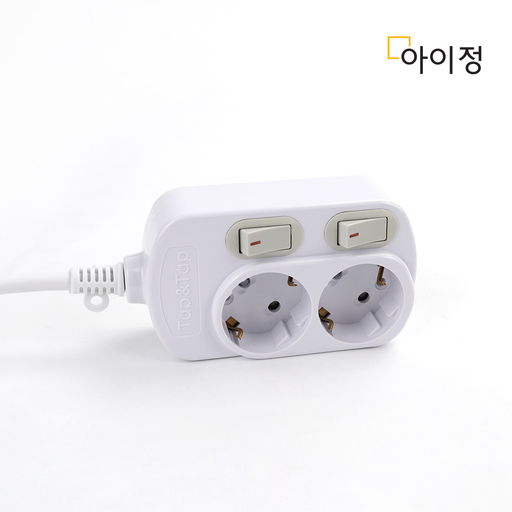 POOM | Tap&Tap 개별절전 멀티탭 2구 2.5M