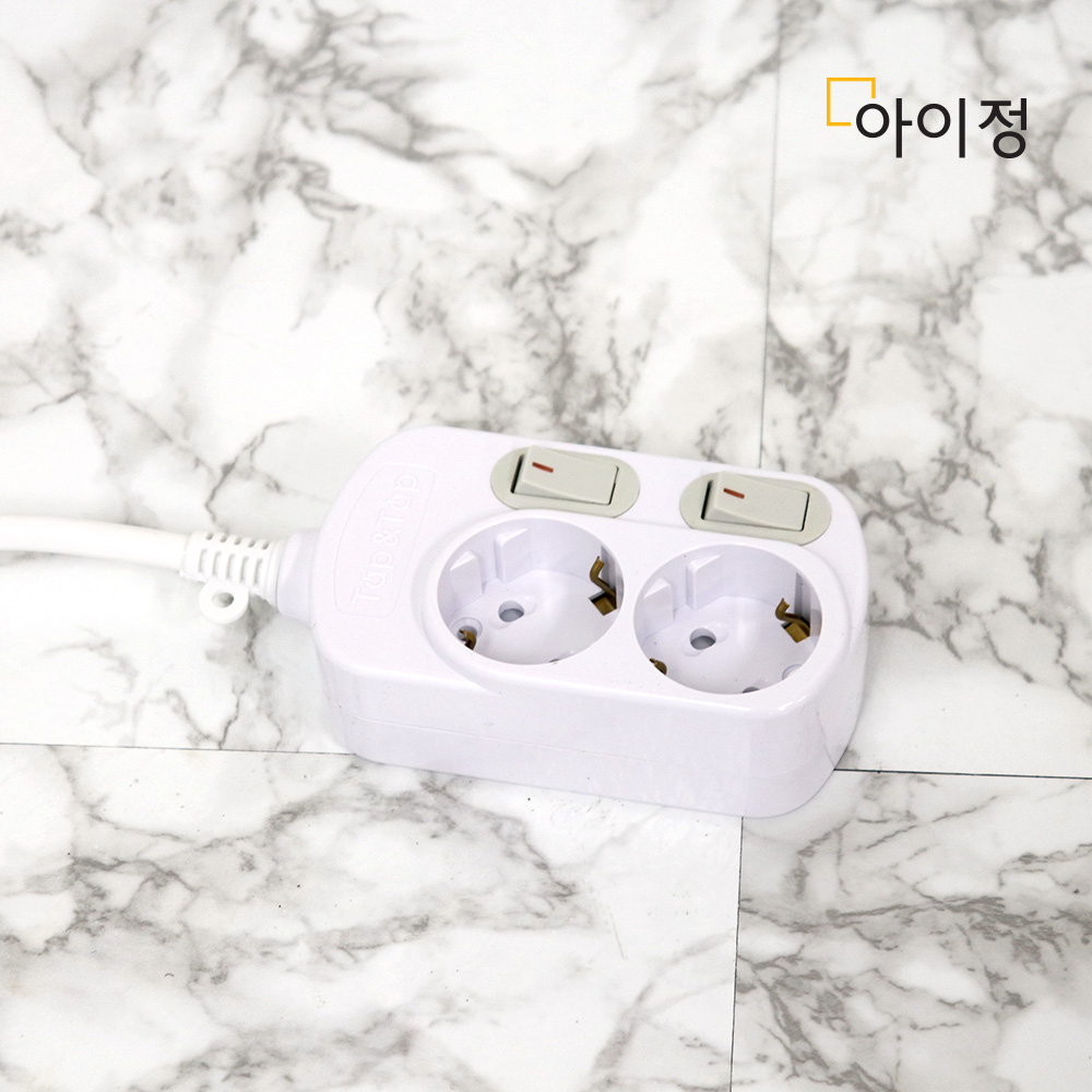 POOM | Tap&Tap 개별절전 멀티탭 2구 2.5M