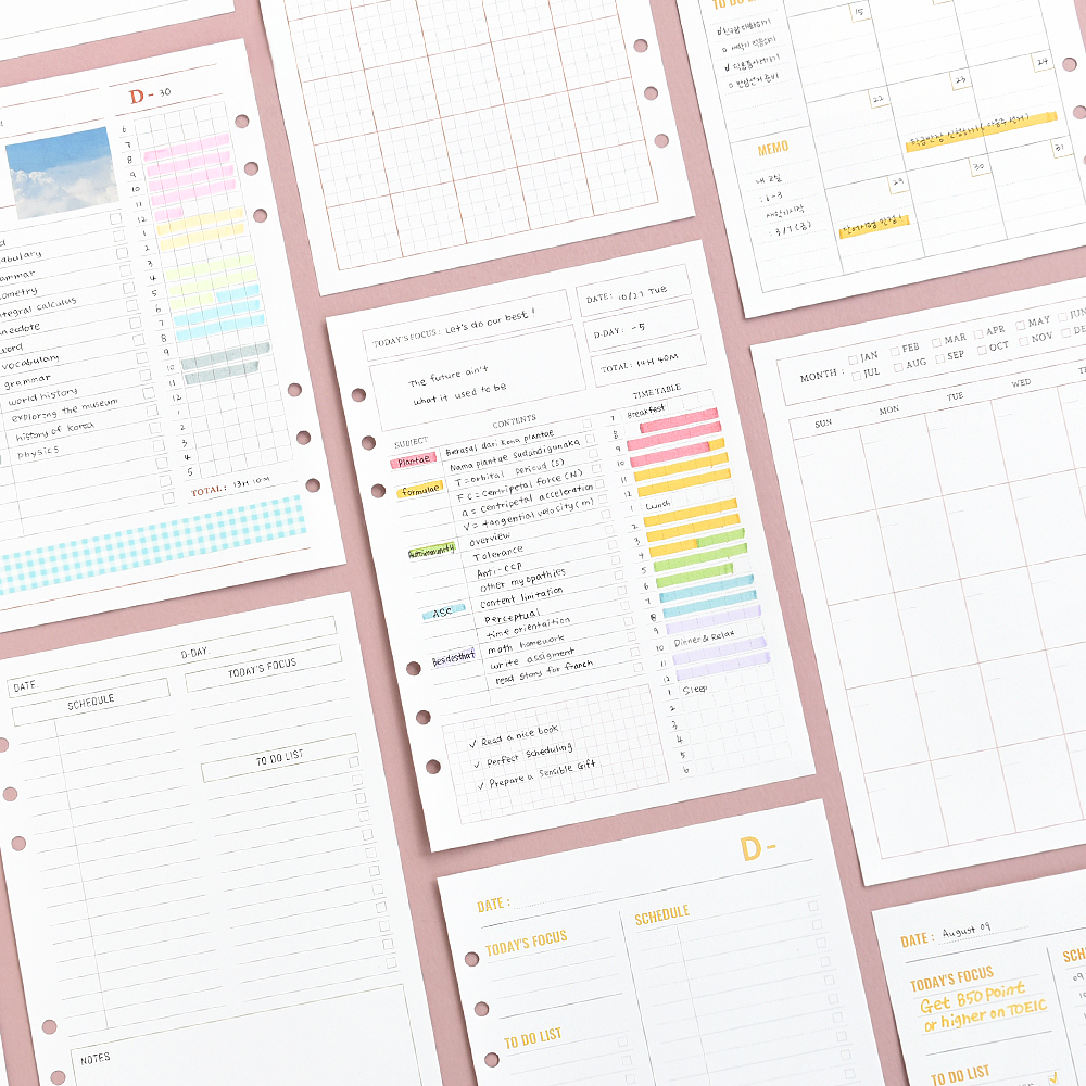 POOM | A5 6공 내지 25매 - 스터디 플래너