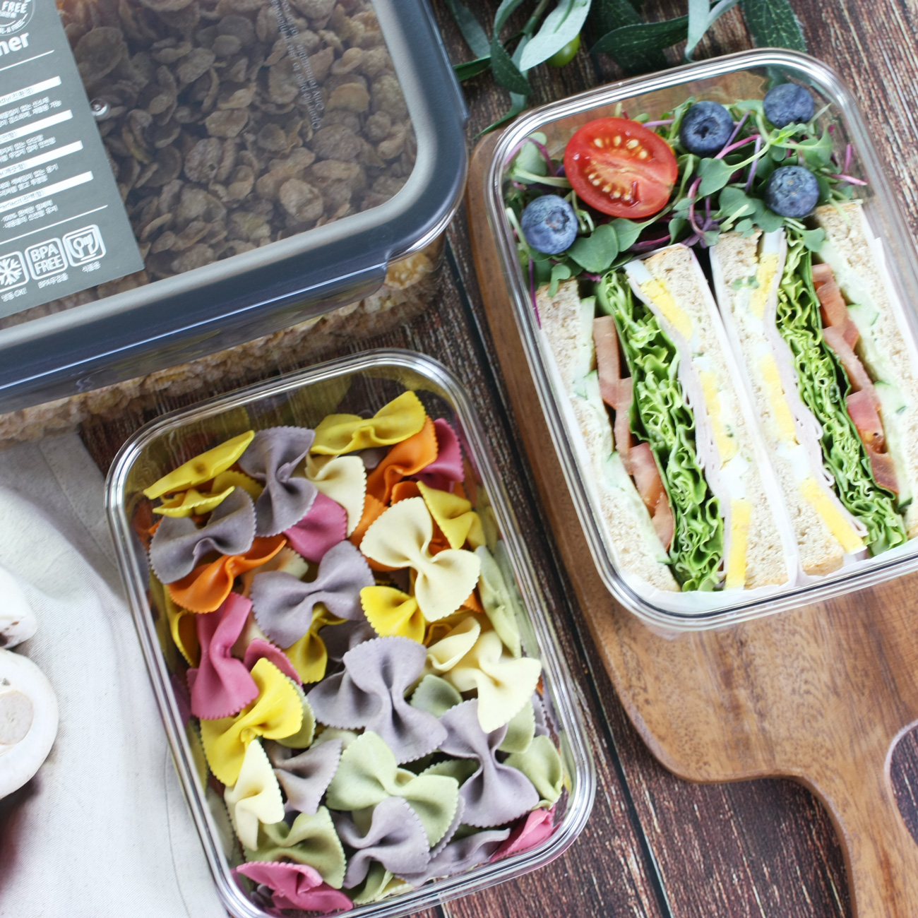 POOM | BPA FREE 쏙쏙 트라이탄 밀폐용기 400ml + 400ml