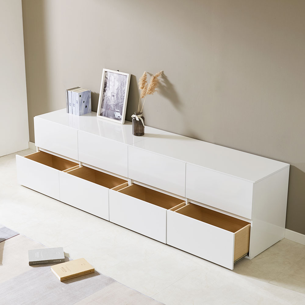 POOM | 피크 1200 속깊은 2단 와이드 대형 빅서랍장