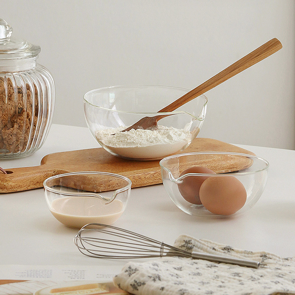 POOM | 물코 내열유리 다용도볼 3P 세트