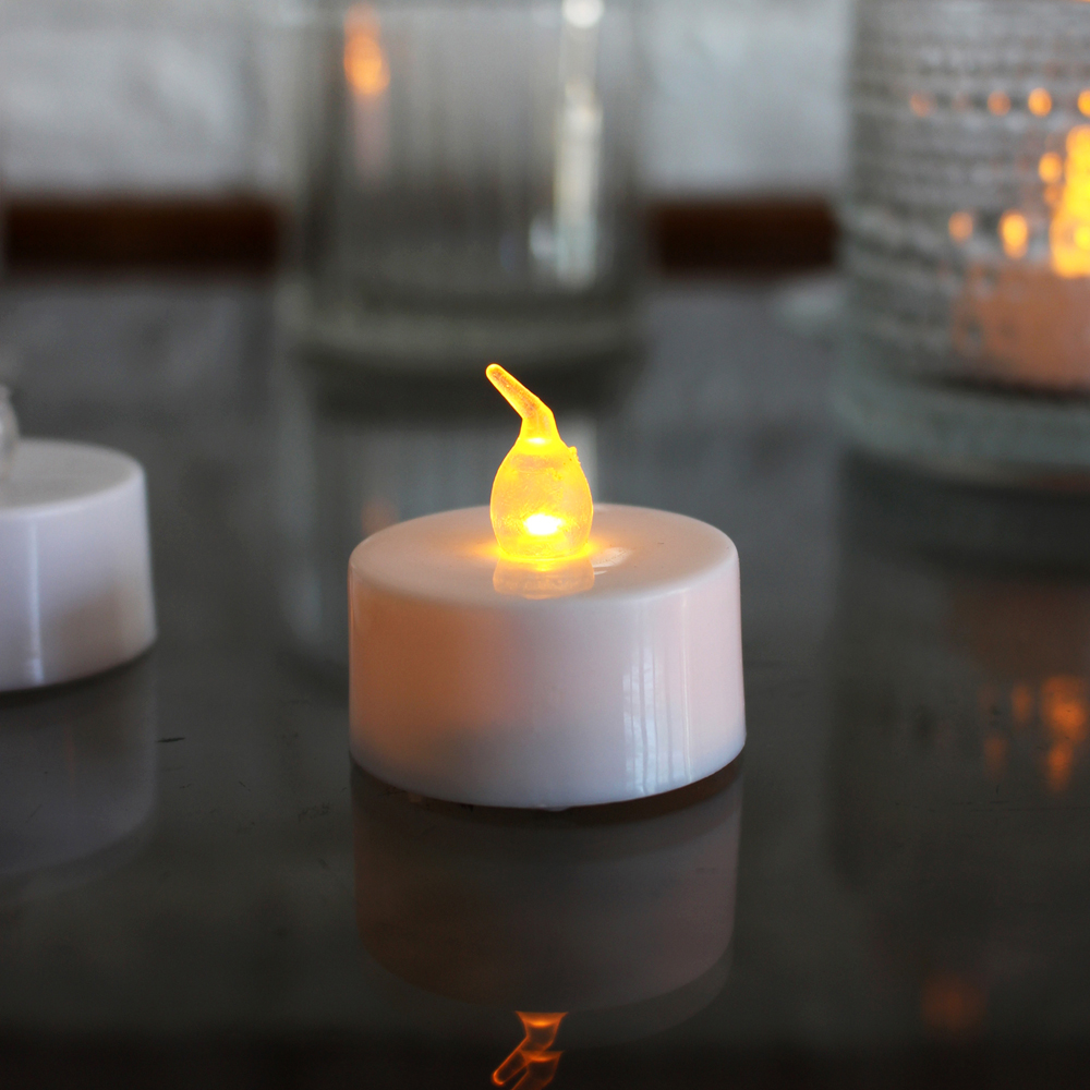 POOM | LED 티라이트 초 2p 꺼지지 않는 초 건전지초