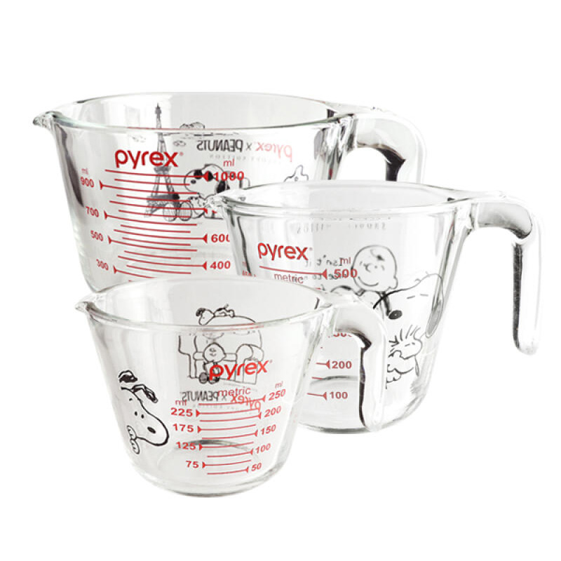 POOM | [파이렉스] 스누피 계량컵 3종 250ml+500ml+1000ml
