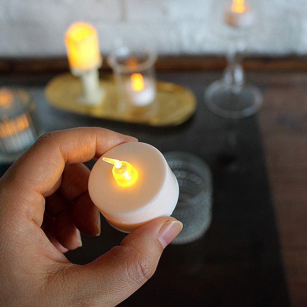 POOM | LED 티라이트 초 2p 꺼지지 않는 초 건전지초