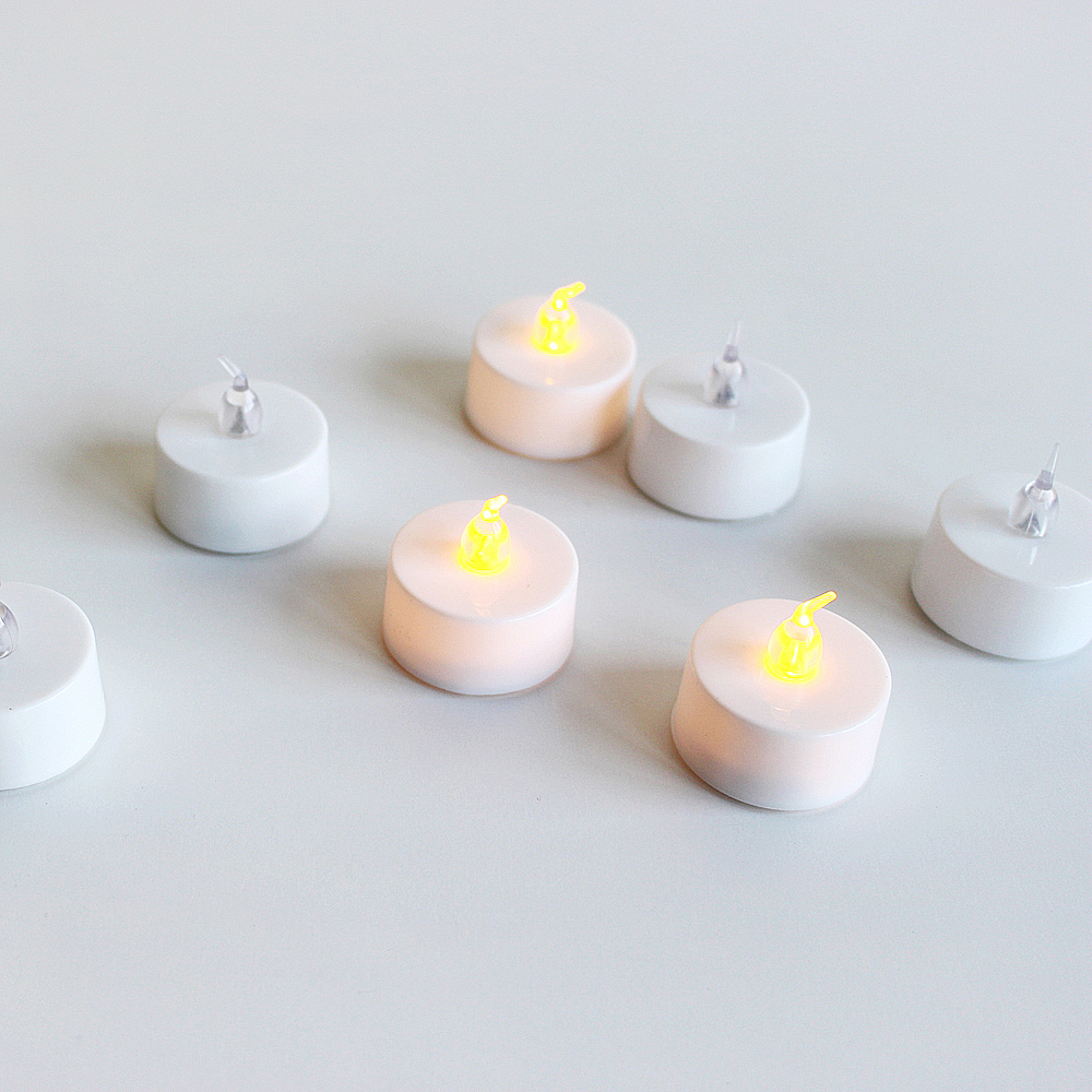 POOM | LED 티라이트 초 2p 꺼지지 않는 초 건전지초