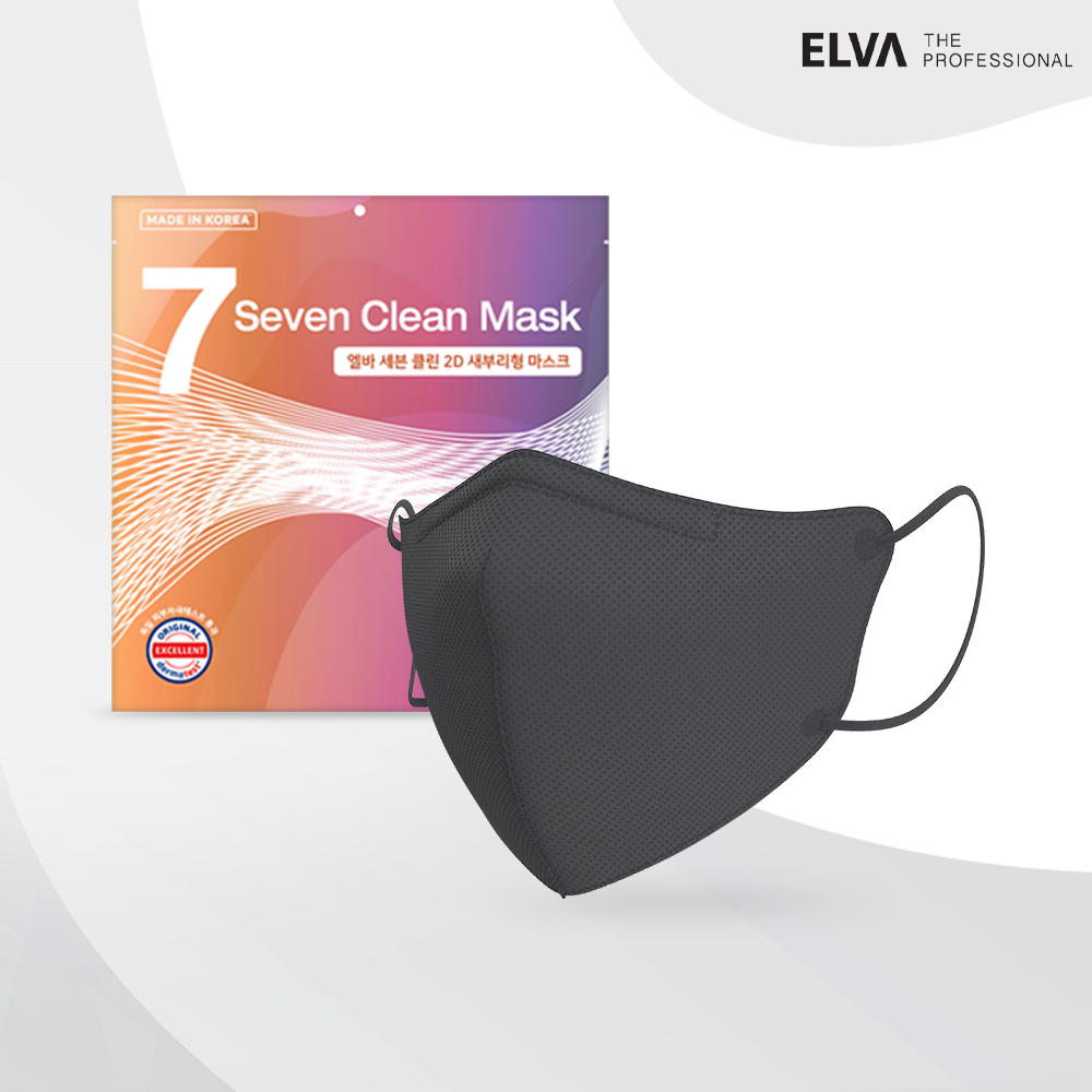POOM | ELVA 엘바 세븐 클린 2D KF94 새부리형 컬러 마스크 (25매