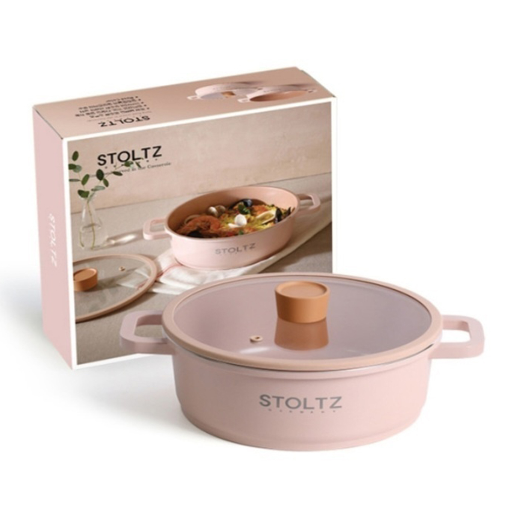 POOM | 슈톨츠 로제 독일 IH 세라믹 코팅 24cm 전골 냄비