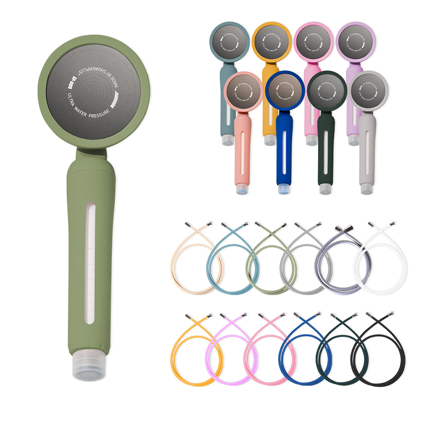 POOM | 블라썸샤워기 + 물때끼지않는 PVC샤워호스 2M