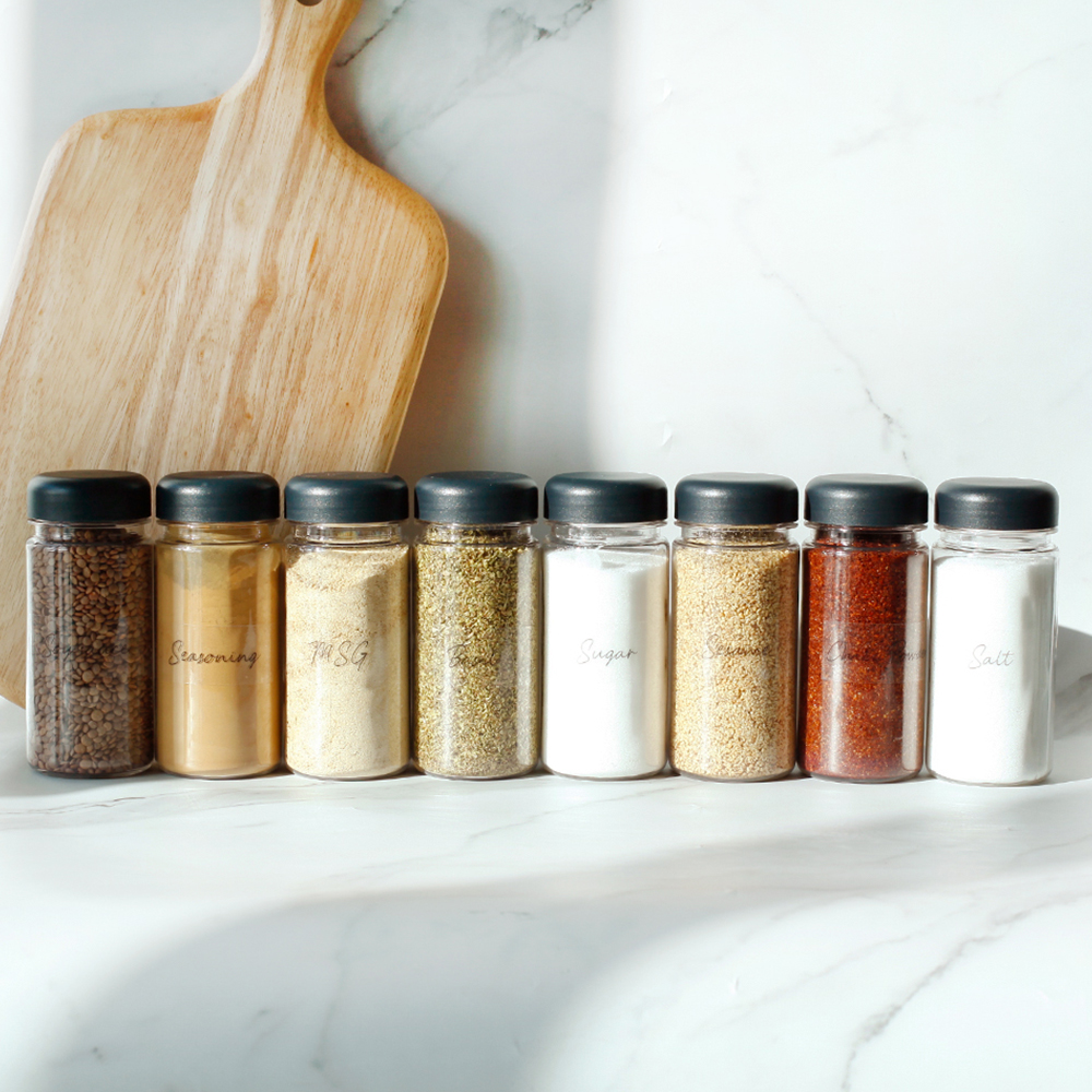 POOM | 레터링 양념통용기 조미료통 (400ml) 8개세트