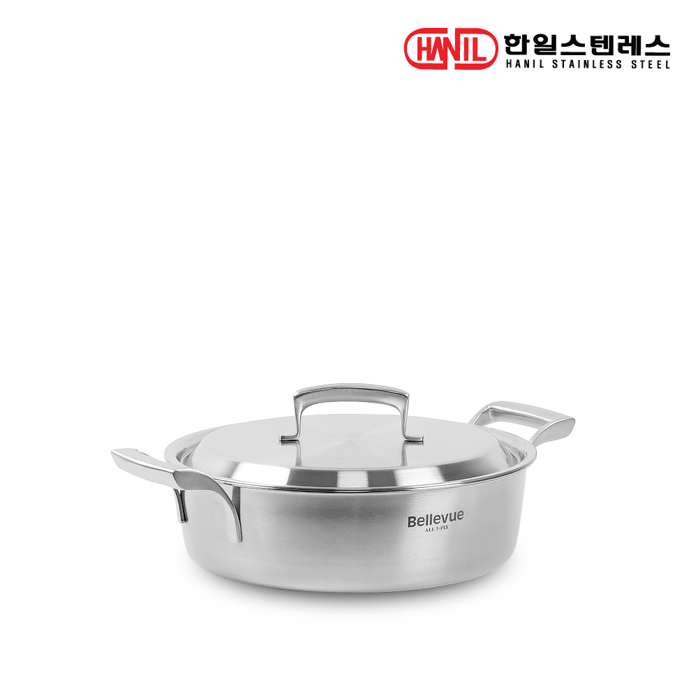 POOM | 한일스텐레스 벨뷰 통5중 인덕션냄비 24cm 전골