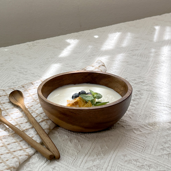 POOM | Holin 아카시아 통원목 수제 우드 공기(요거트볼)