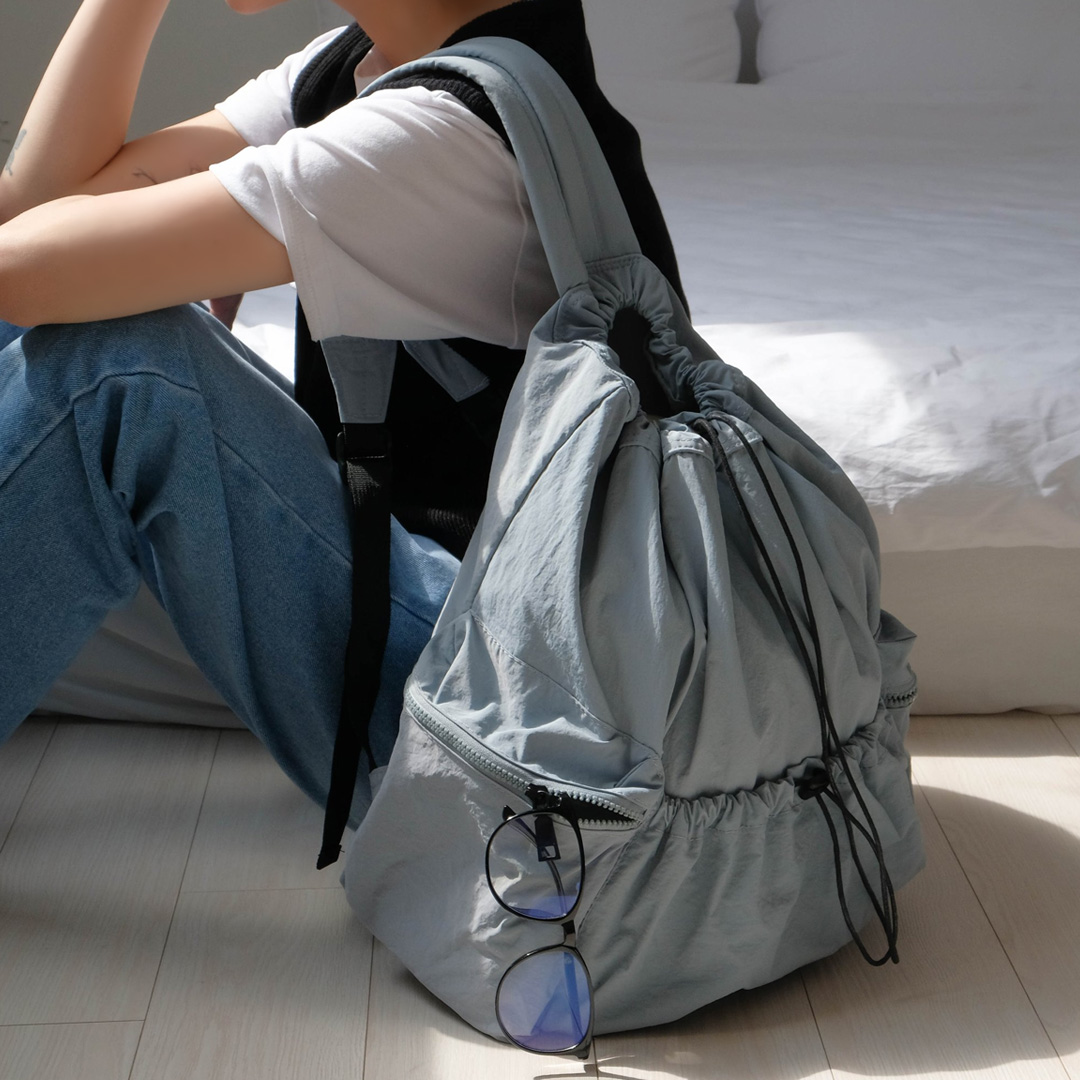 POOM | 나일론 스트링 텀블러 백팩 3color