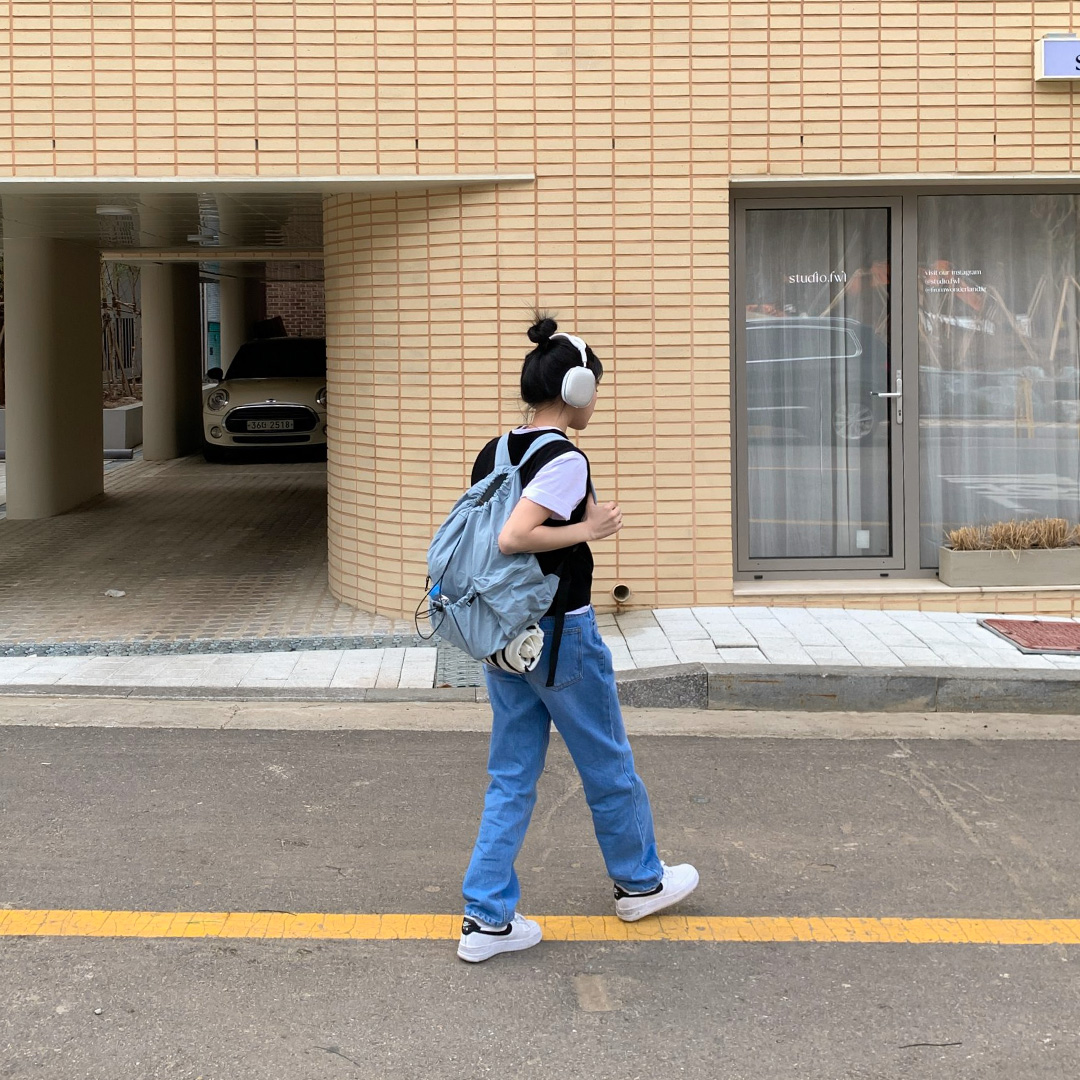 POOM | 나일론 스트링 텀블러 백팩 3color