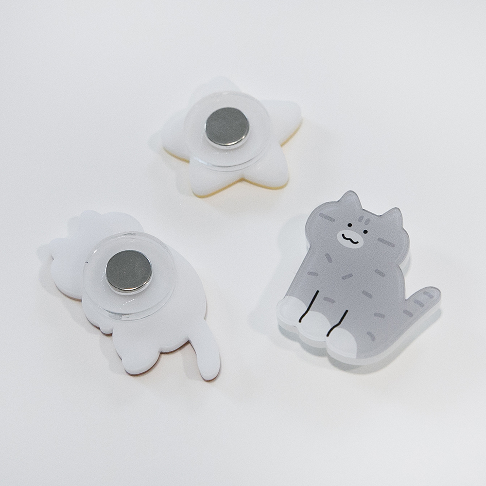 POOM | [버숨] 고양이 포즈 아크릴 마그넷