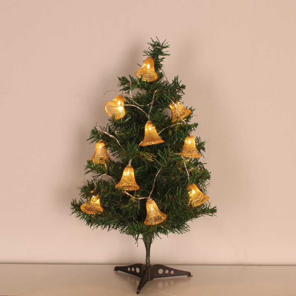 POOM | 10구 USB LED 종 가랜드 전구(웜색)