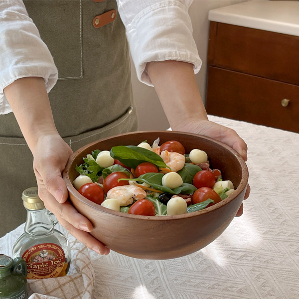 POOM | Holin 아카시아 통원목 수제 우드 샐러드볼(소)