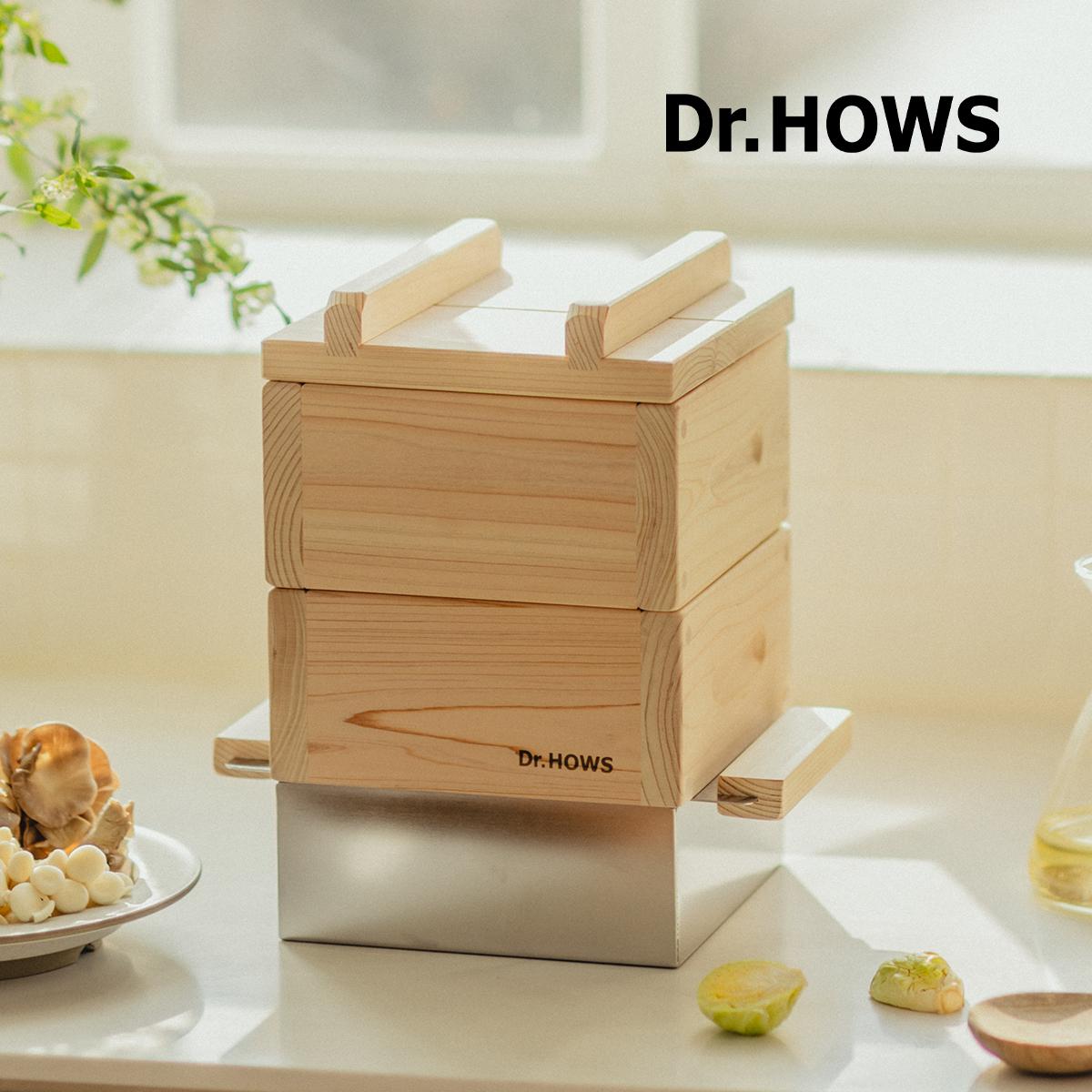 POOM | [특가]자담 편백나무 미니 찜기 2단 18cm