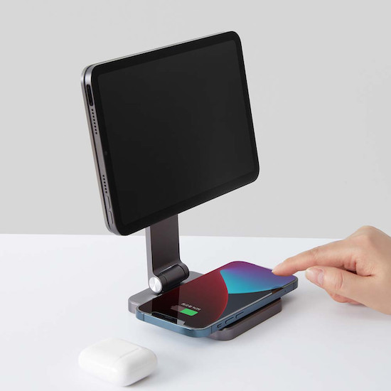 POOM | 2in1 아이패드 미니6 마그네틱 거치대 접이식 휴대용