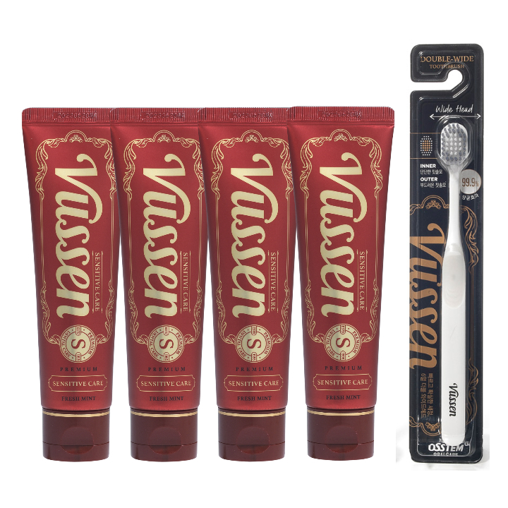 POOM | 뷰센 치약 4개 묶음 (+뷰센 더블와이드 칫솔 1P 증정)