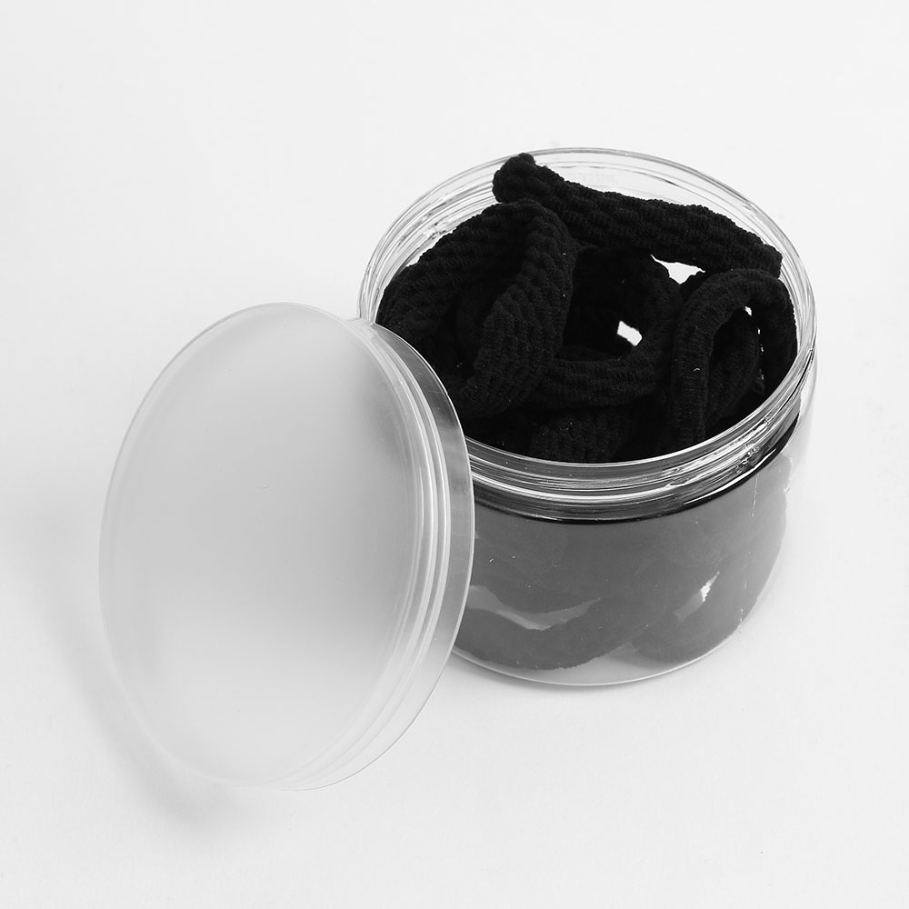 POOM | 헤어업 통통 머리끈 20p세트(블랙)/데일리 머리고무줄