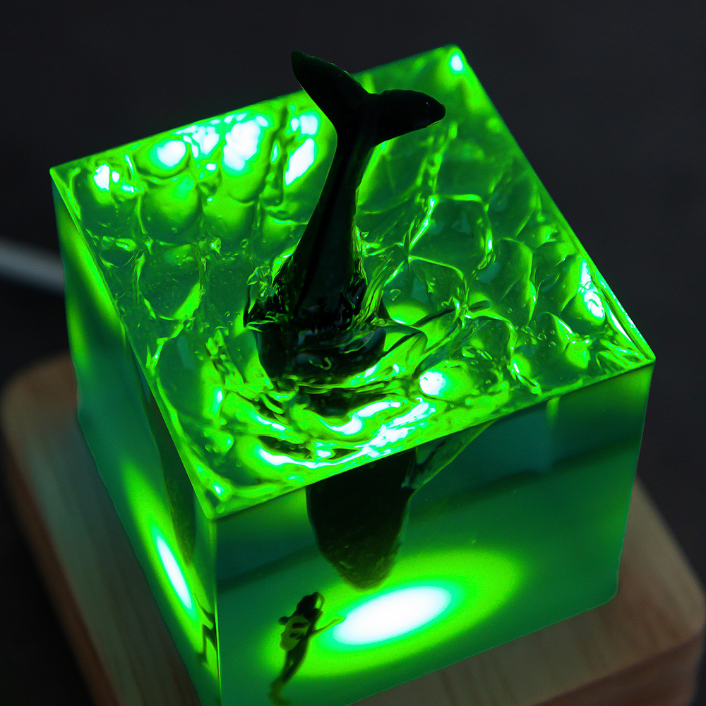 POOM | 레토 입체 큐브 무드등 3D 고래 LED조명