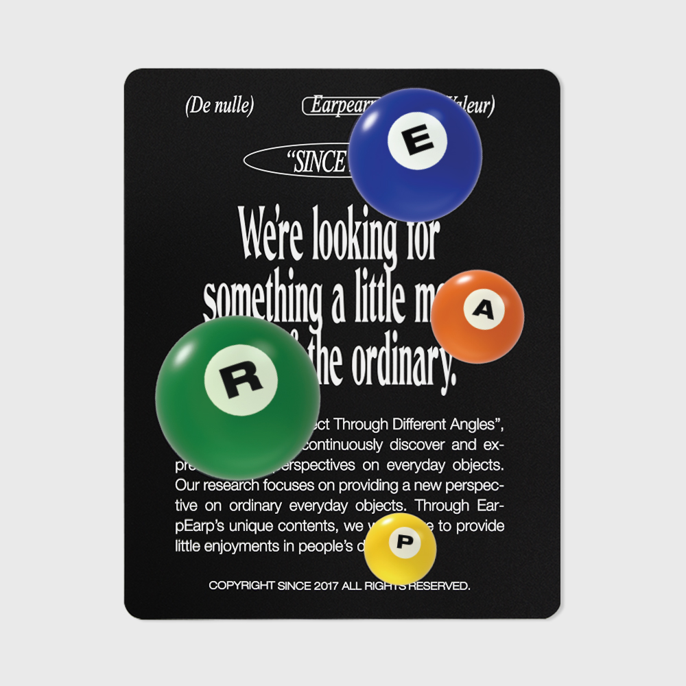 POOM | POCKETBALL OBJECT-BLACK(마우스패드)