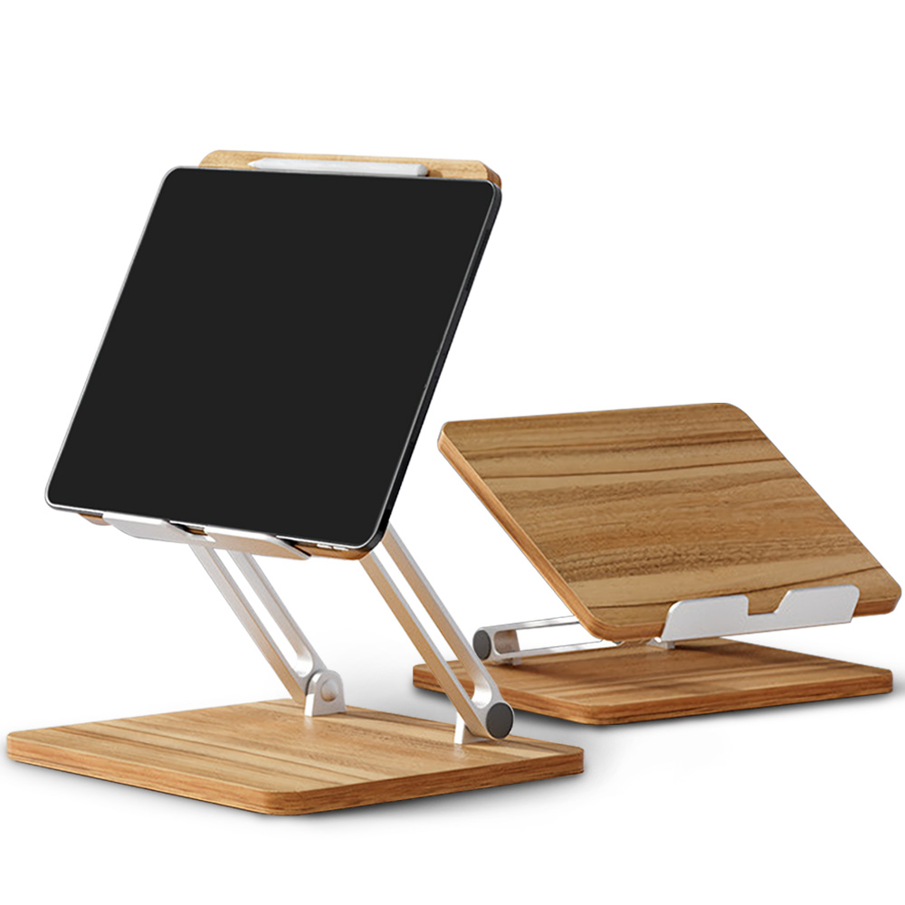 POOM | 갤럭시탭 접이식 받침대 원목 태블릿 거치대