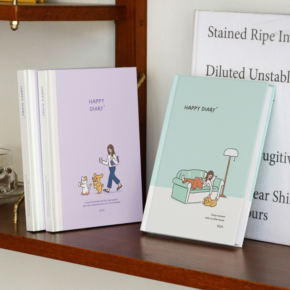 POOM | 2024 오늘의 온도 행복 다이어리 (날짜형 위클리 B6)