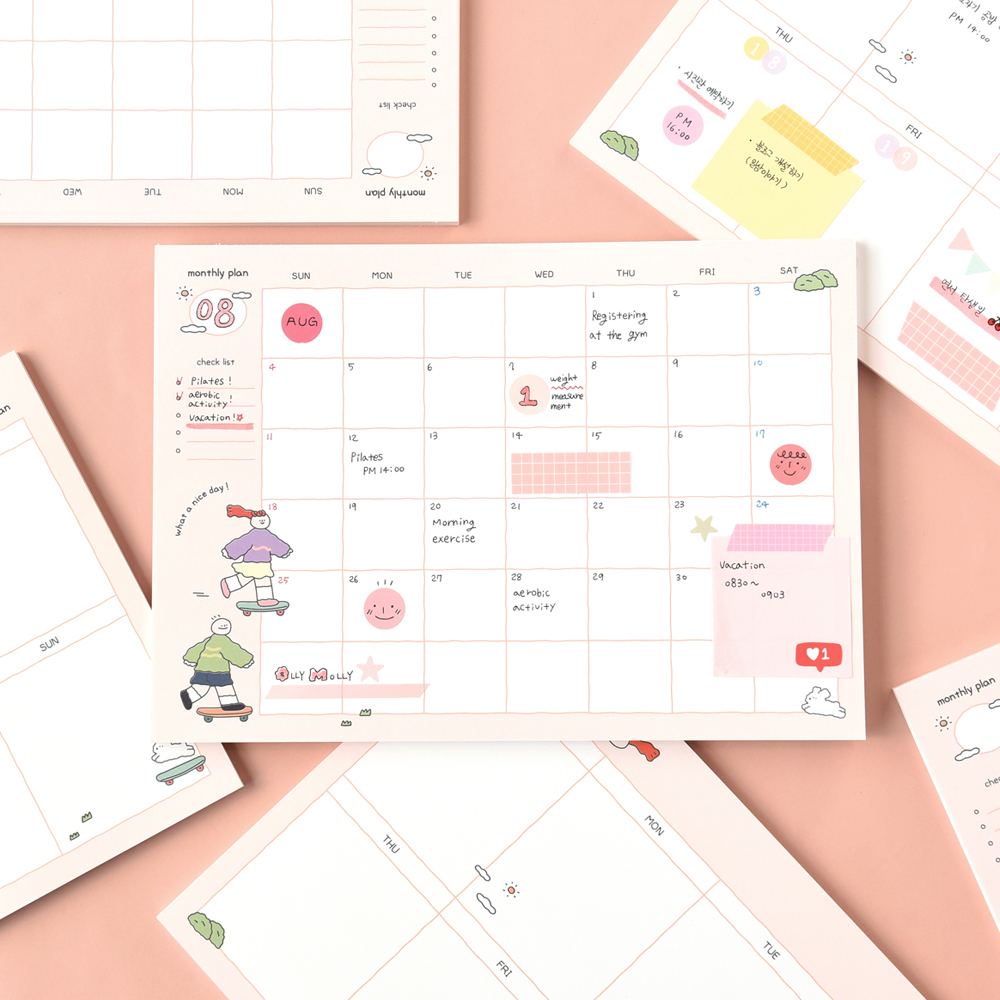 POOM | 올리몰리 컬러링 B5 플래너 (먼슬리,위클리)