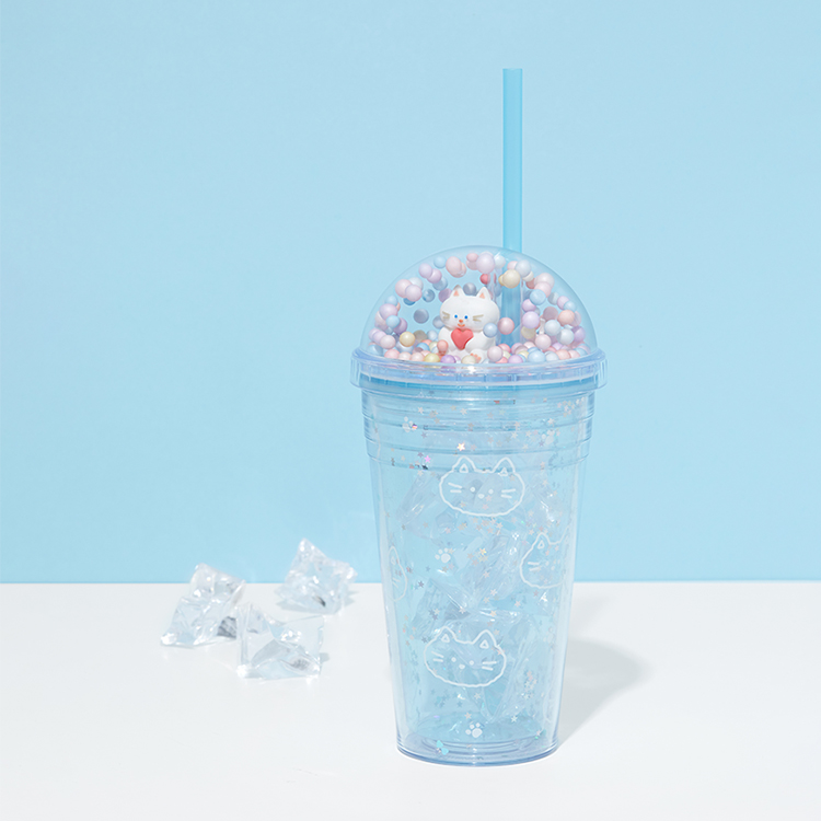 POOM | 냥이 피규어빨대텀블러(450ml) (22005602)