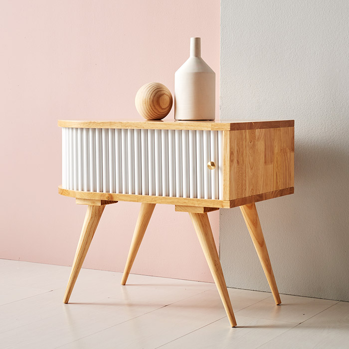 POOM | PR 템바보드 슬라이딩 원목 600 협탁